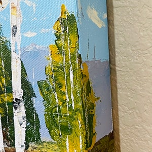 Fall Landscape Painting, Aspen Tree Art, Birch Tree Painting Original ...