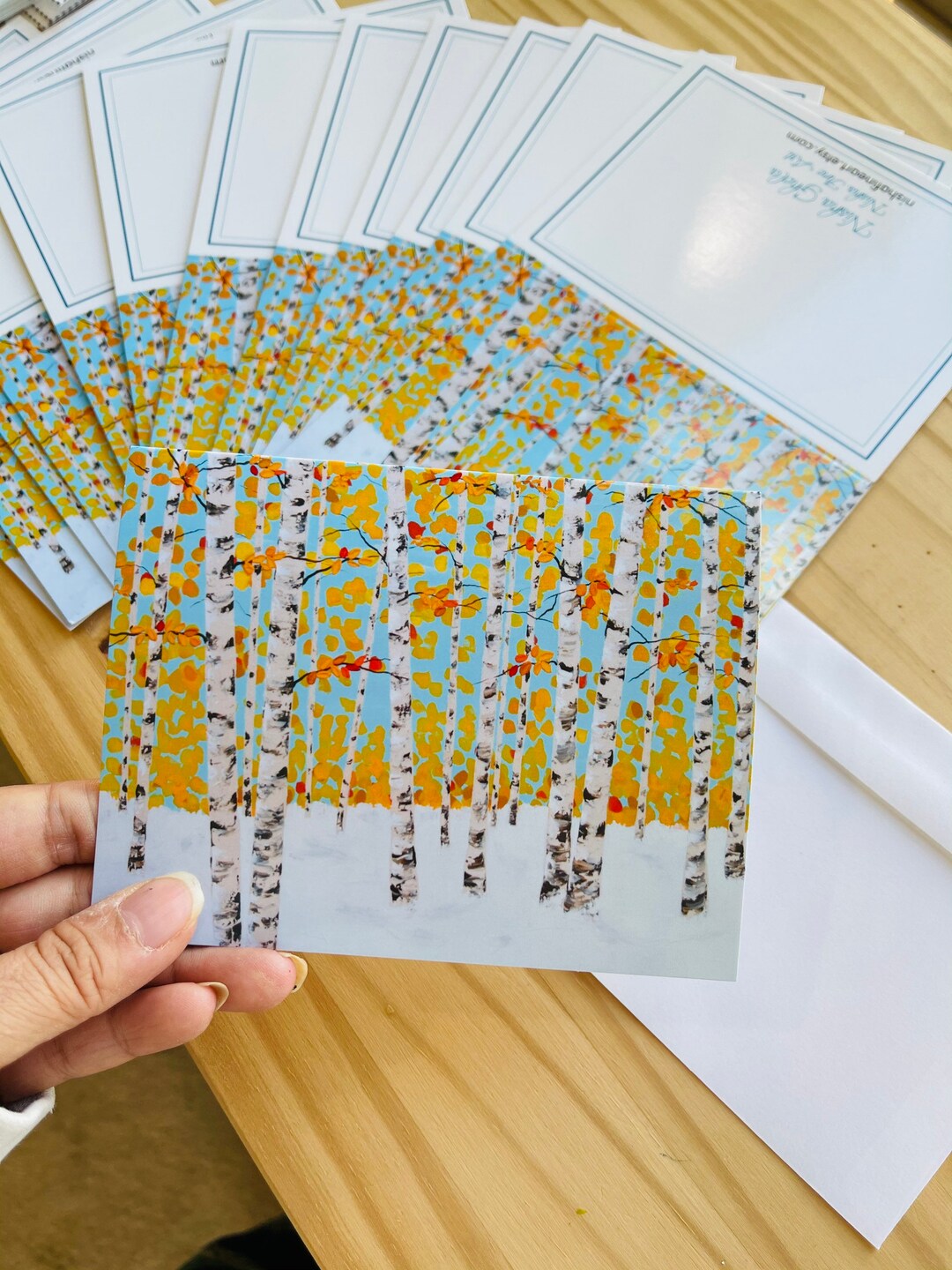 Aspen Art Note Cards (5) - Set of 5 Folded Note Cards, 5.5 X 4 Inches ...