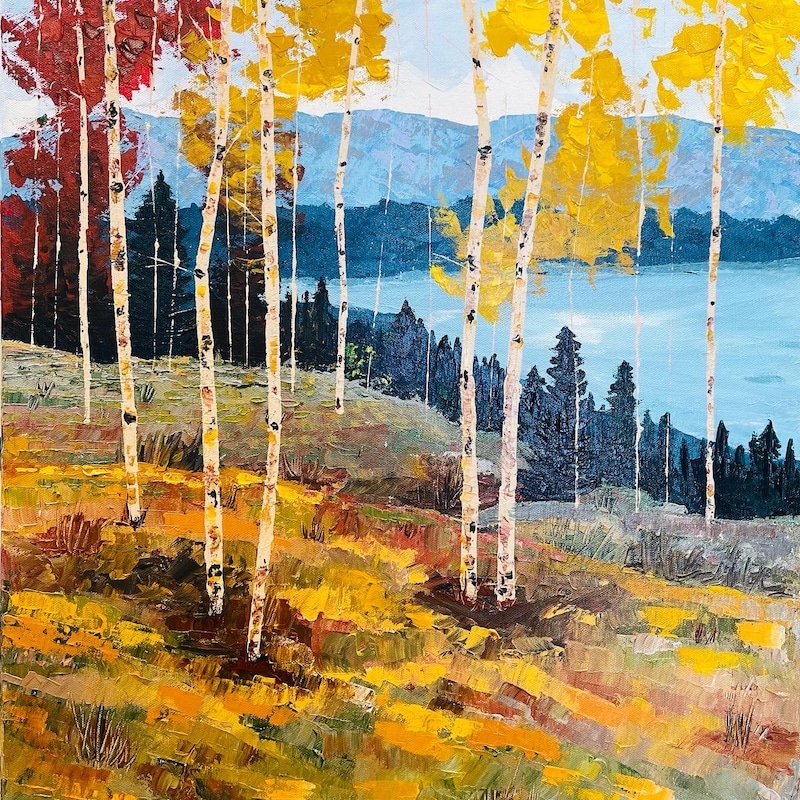 Aspen Tree Painting - Etsy