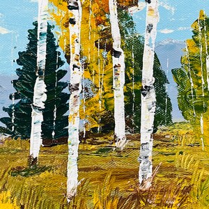 Fall Landscape Painting, Aspen Tree Art, Birch Tree Painting Original ...
