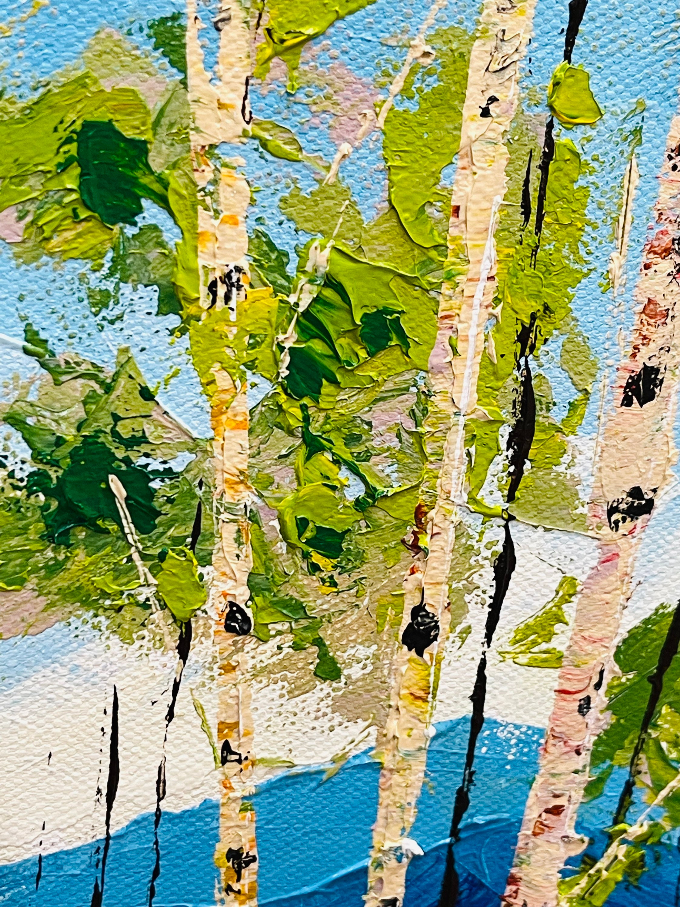Aspen Tree Painting, Aspen Tree Art, Birch Tree Painting Original by ...