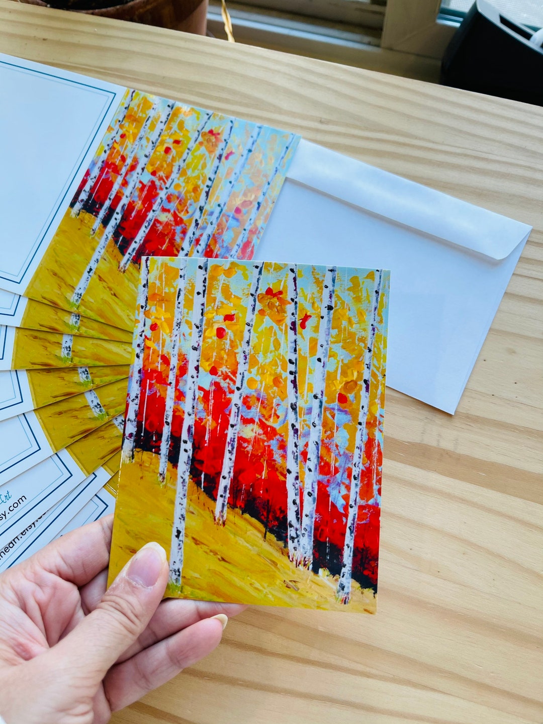 Aspen Art Note Cards (5) - Set of 5 Folded Note Cards, 5.5 X 4 Inches ...