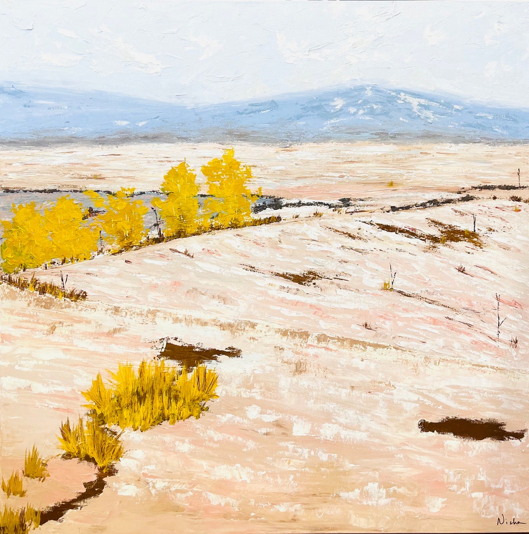 Large Landscape Painting, Large Aspen Tree Art, Winter Snow Painting ...