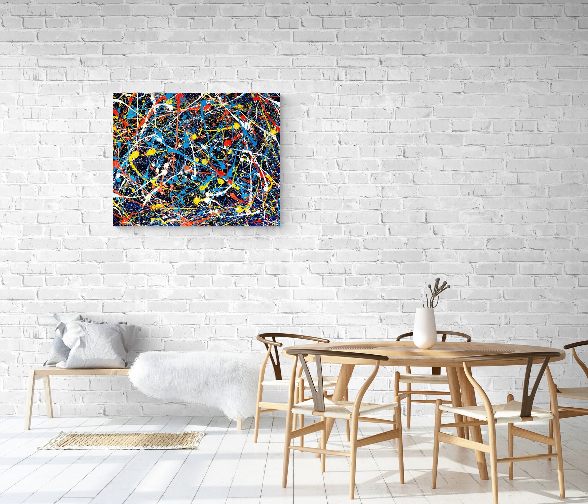 Jackson Pollock Inspired | Original Abstract Art | Office Decor ...