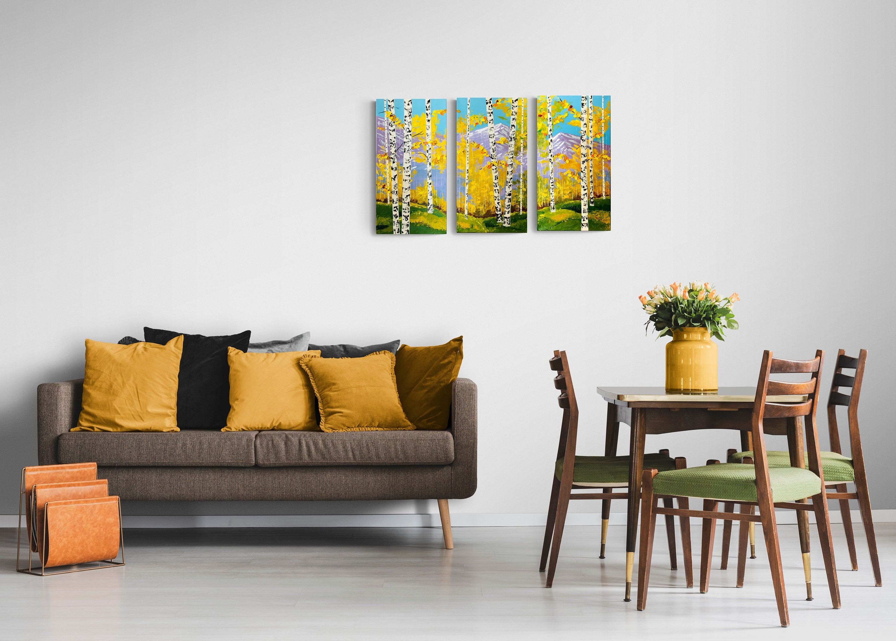 Aspen Tree 3 Panel Art Multi Panel Aspen Tree Triptych - Etsy