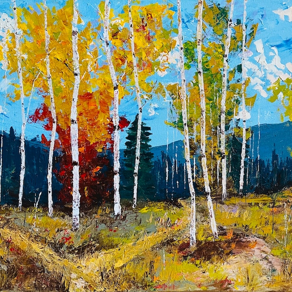 Aspen Tree Painting - Etsy