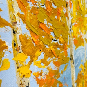 Aspen Tree Painting , Abstract Aspen Tree Art, Birch Tree Painting ...