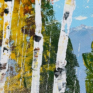 Fall Landscape Painting, Aspen Tree Art, Birch Tree Painting Original ...