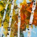 Fall Landscape Painting, Aspen Tree Art, Birch Tree Painting Original ...