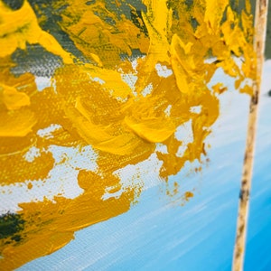 Aspen Tree Painting , Abstract Aspen Tree Art, Birch Tree Painting ...