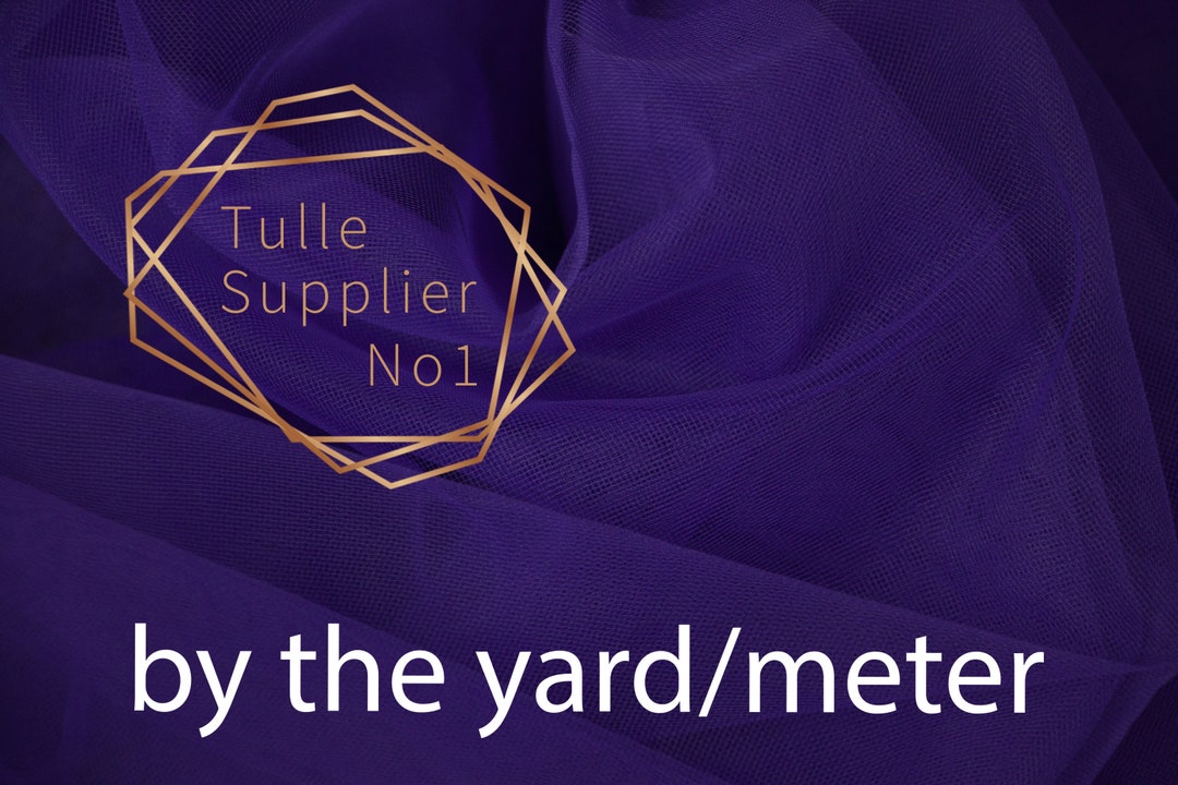 Violet Tulle Fabric by the Yard, Color 39 Violet Tulle, Soft Deep ...