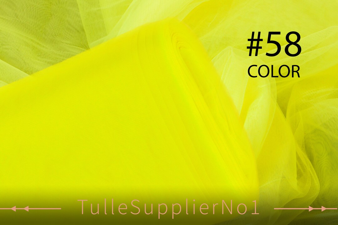 Neon Yellow Tulle Fabric Roll Bright Yellow Soft Tulle by the - Etsy