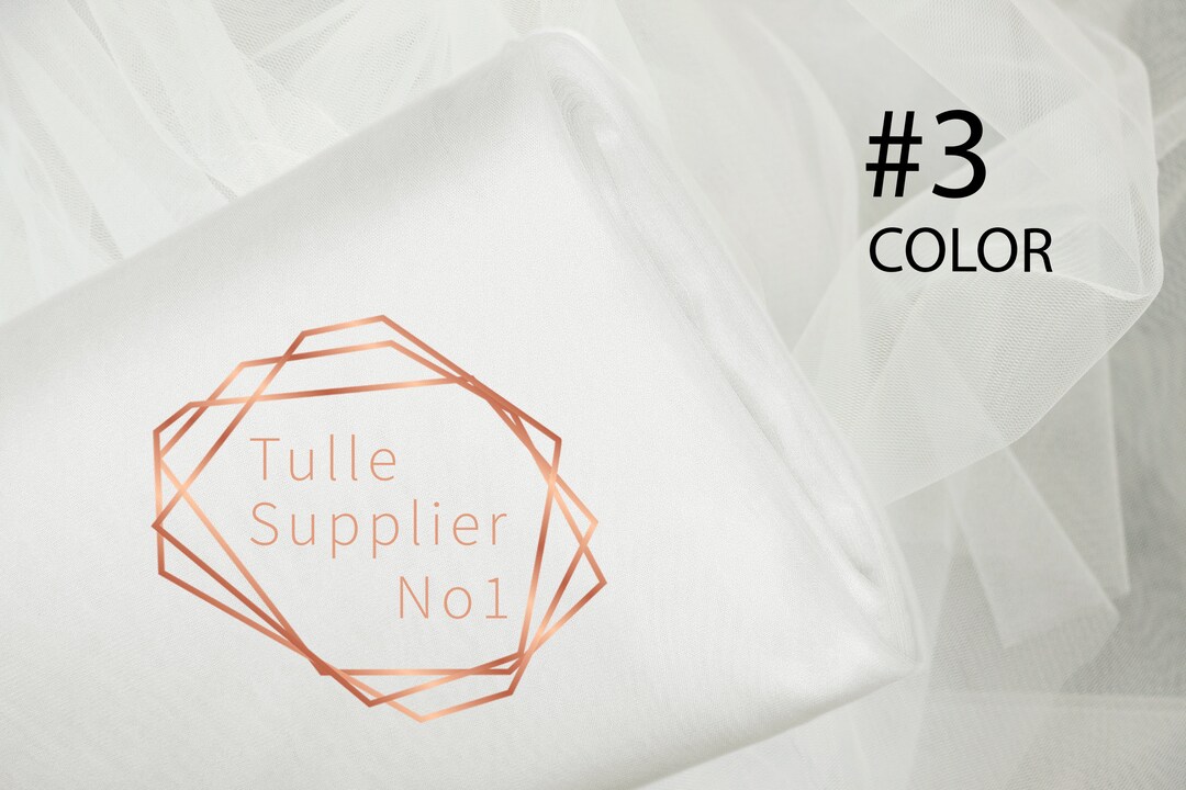 Milk White Tulle Roll COLOR #3, Milk-white Soft Wide Tulle Fabric by ...