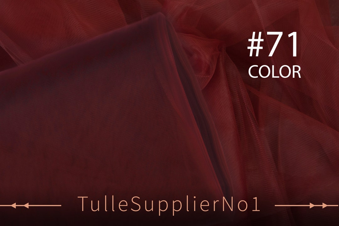 Cherry Red Tulle Color #71, Dark Red Soft Tulle by the Roll, Cherry ...