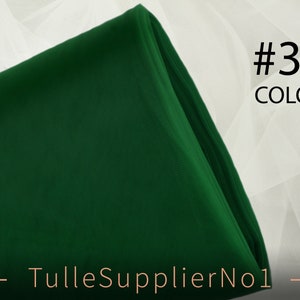 Dark Green Tulle Fabric by the Yard, Color #34 Dark Green Tulle, Luxury ...