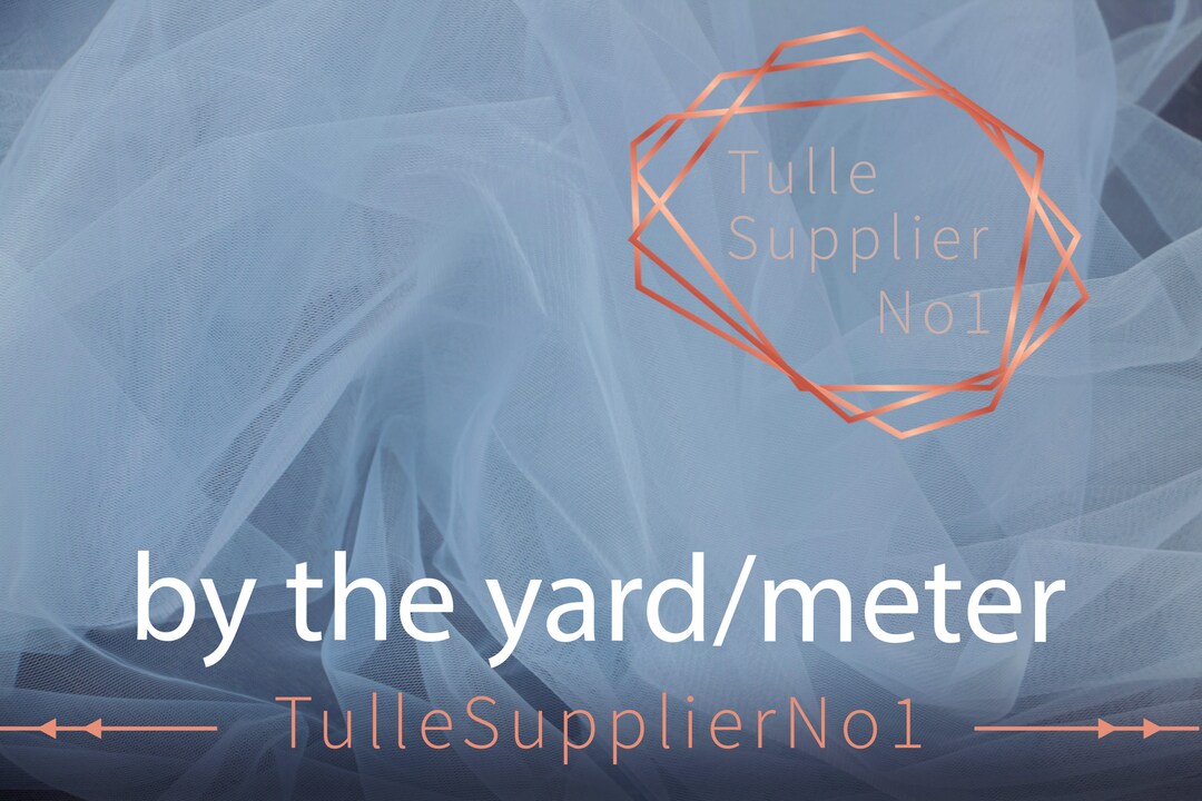 Pale Blue Tulle Fabric, Soft Matte Polyester, 118" Wide - Etsy UK
