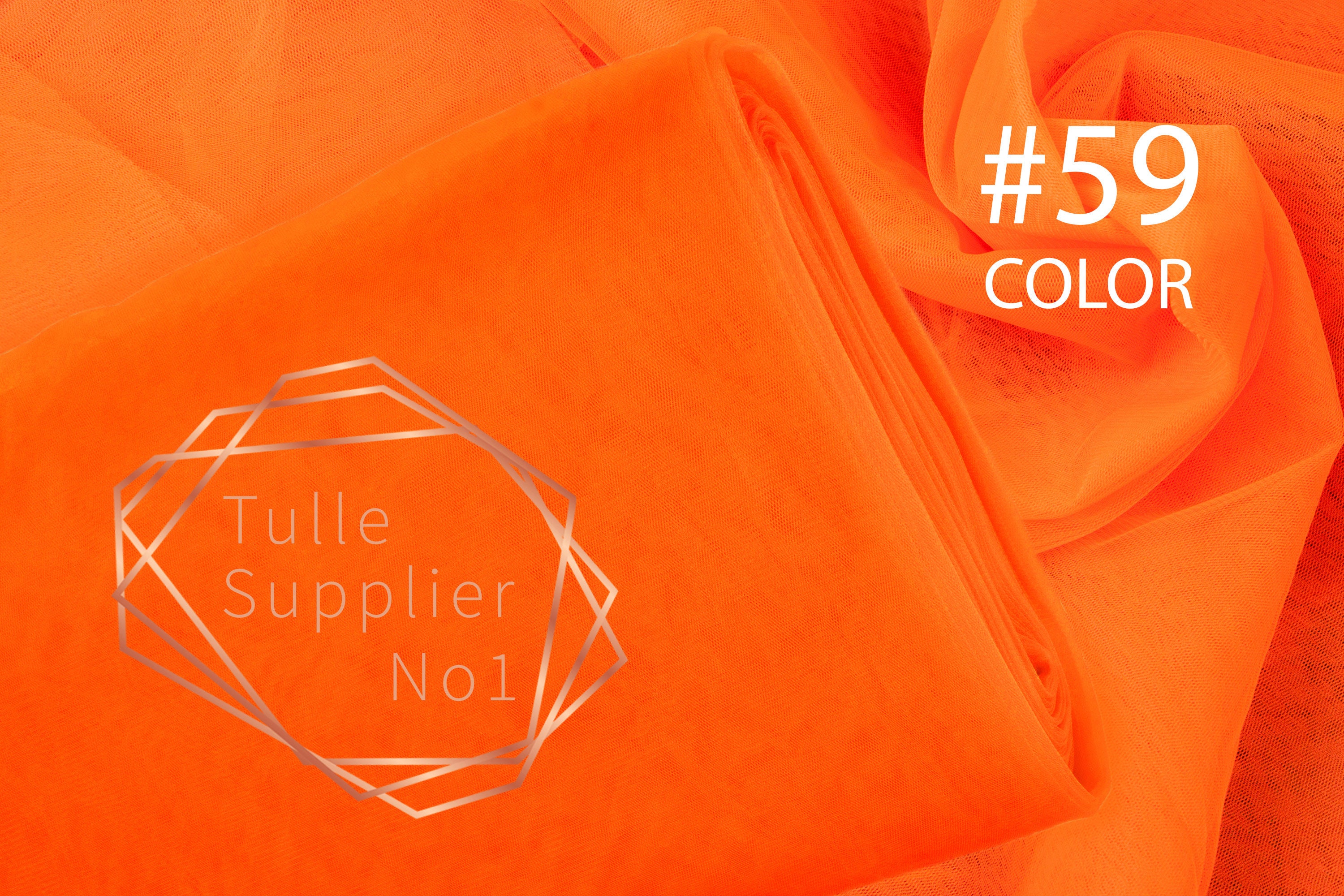 Neon Orange Tulle Fabric by the Yard Color 59 Neon Orange - Etsy