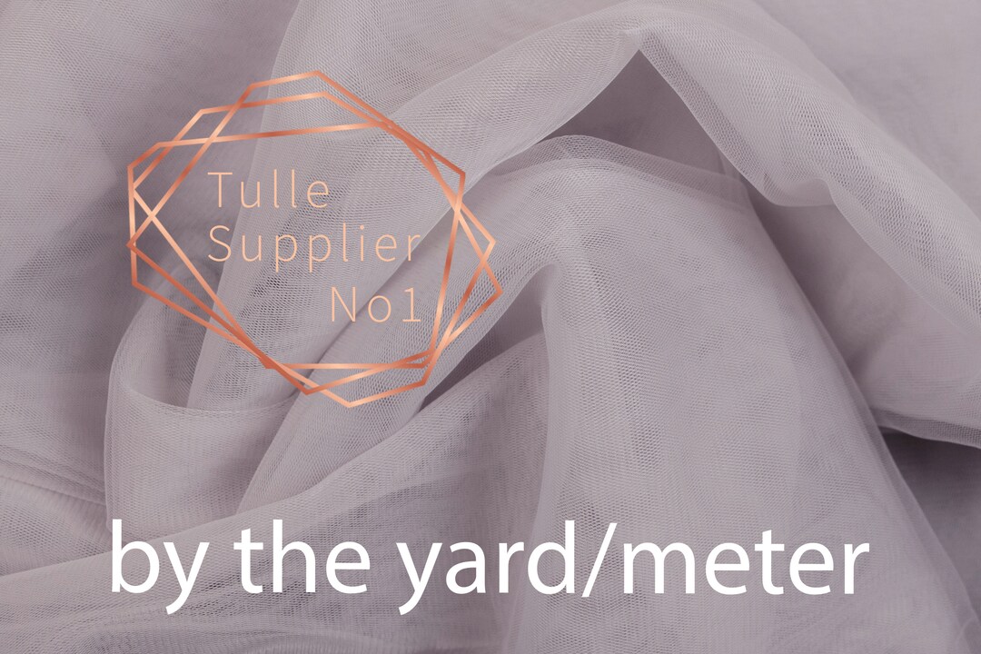 Grey Tulle Fabric by the Yard, Color 56 Grey Tulle, Soft Grey Tulle by ...