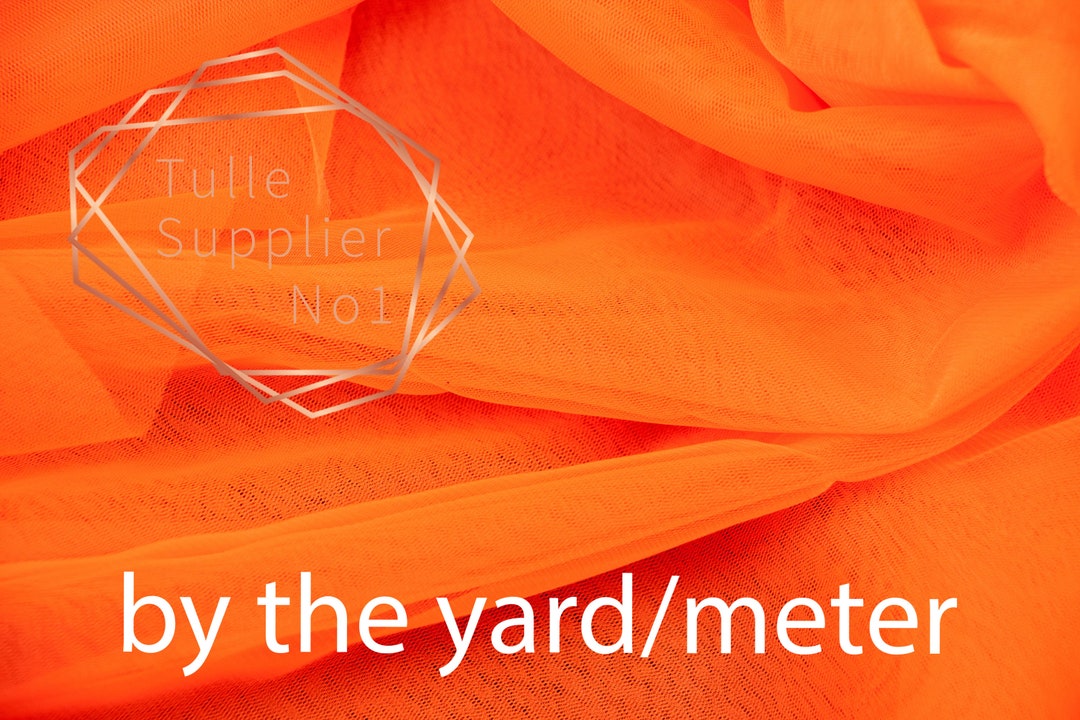 Neon Orange Tulle Fabric by the Yard Color 59 Neon Orange - Etsy