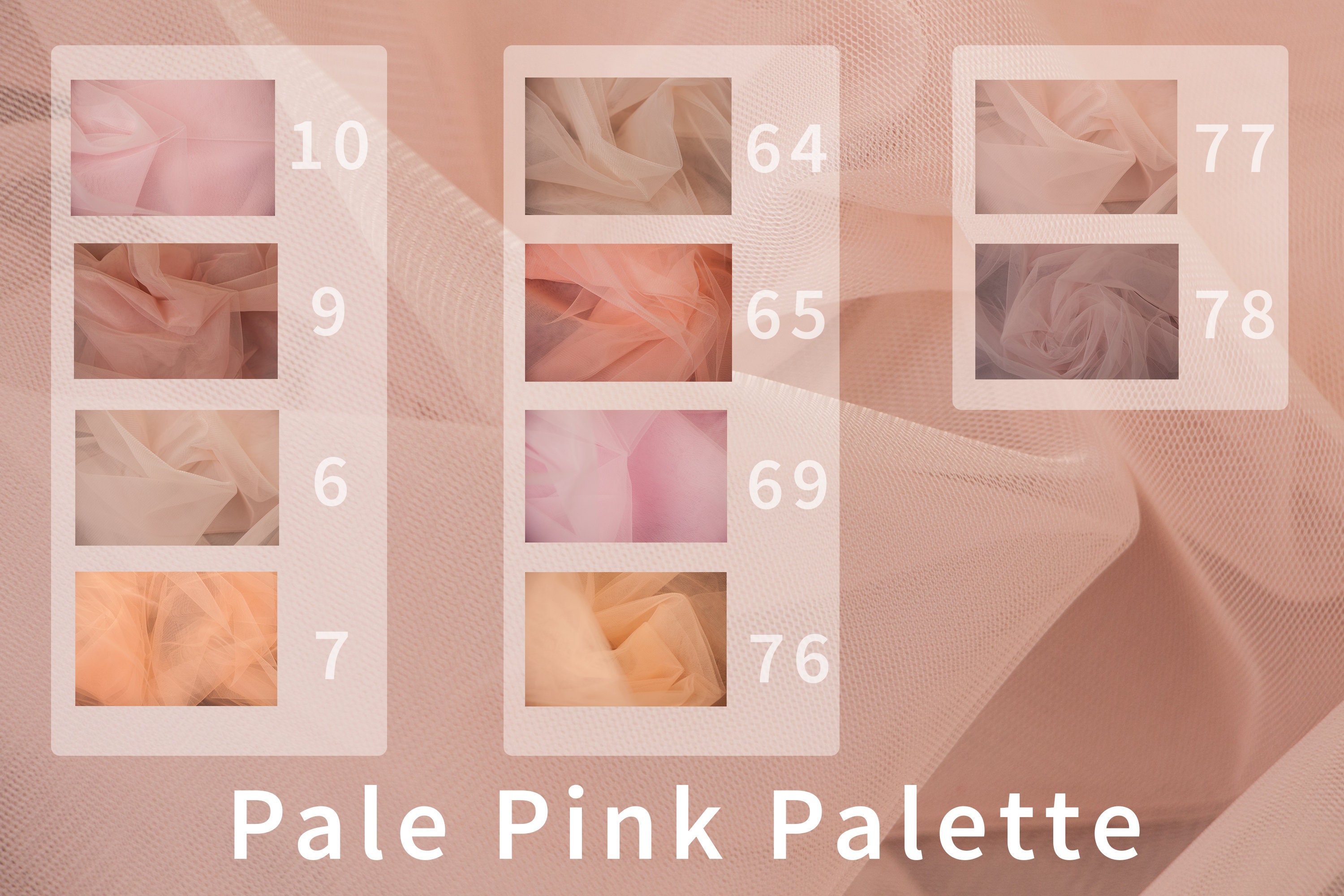 Blush Pink Tulle Fabric by the Yard, Color #77 Blush Pink Tulle, Luxury ...