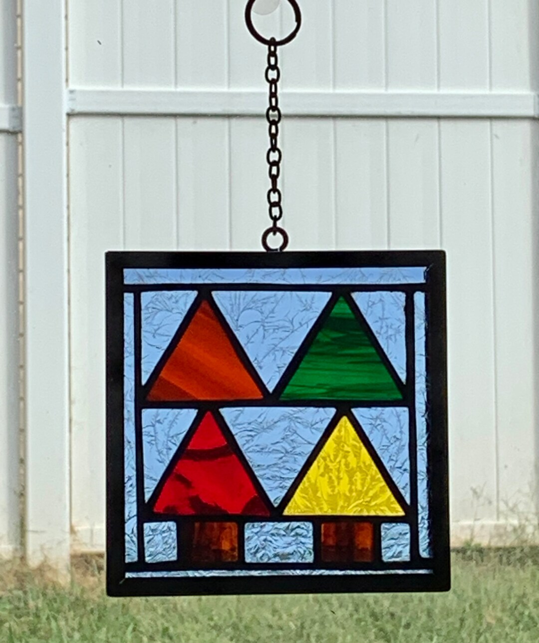 Minature Quilt Pattern four Trees in Stained Glass - Etsy