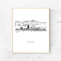 Tucson AZ Printable Wall Art - Tucson Skyline as Single Line Art ...