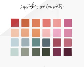 September Color Palette - Etsy