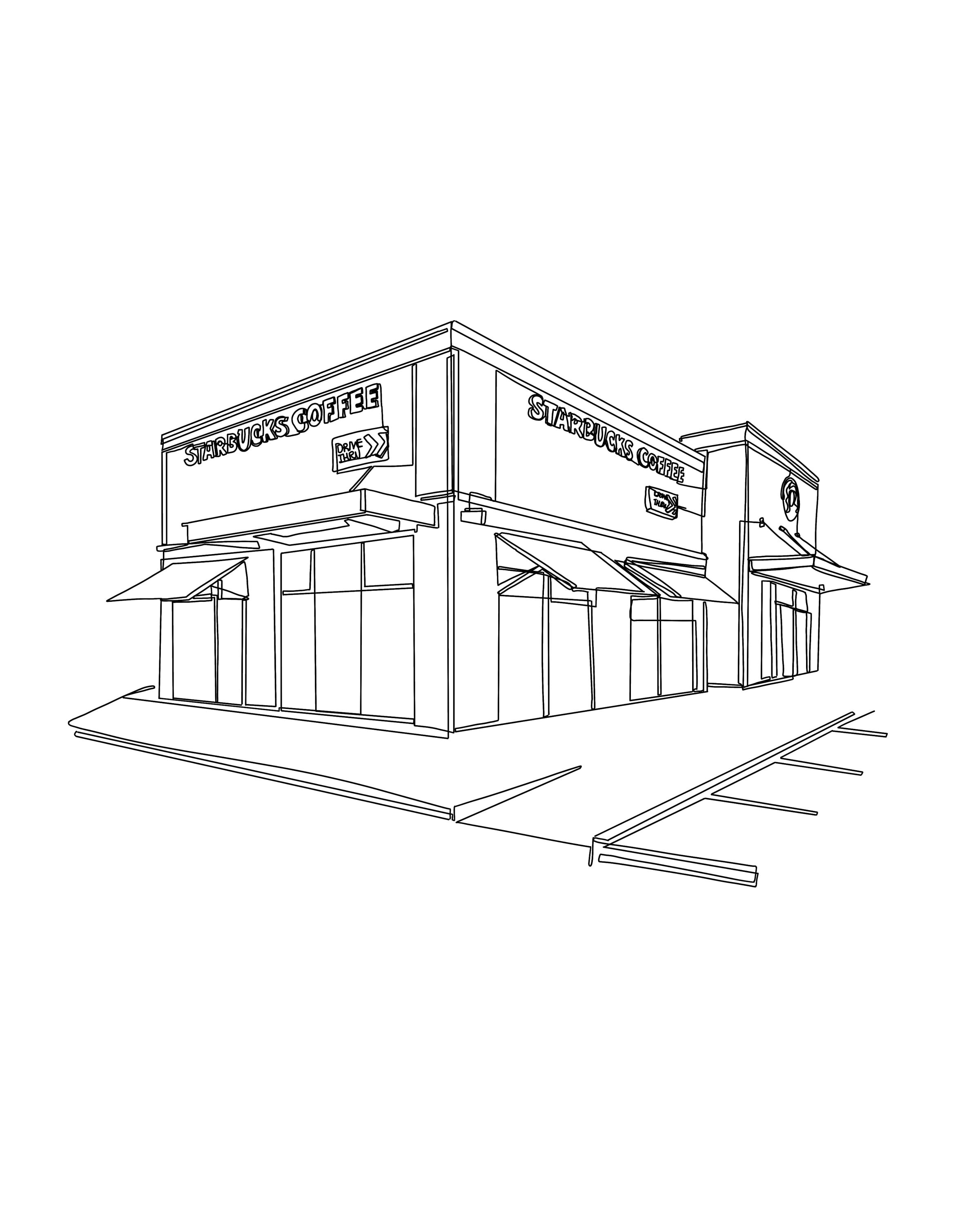 Starbucks Store Drawing