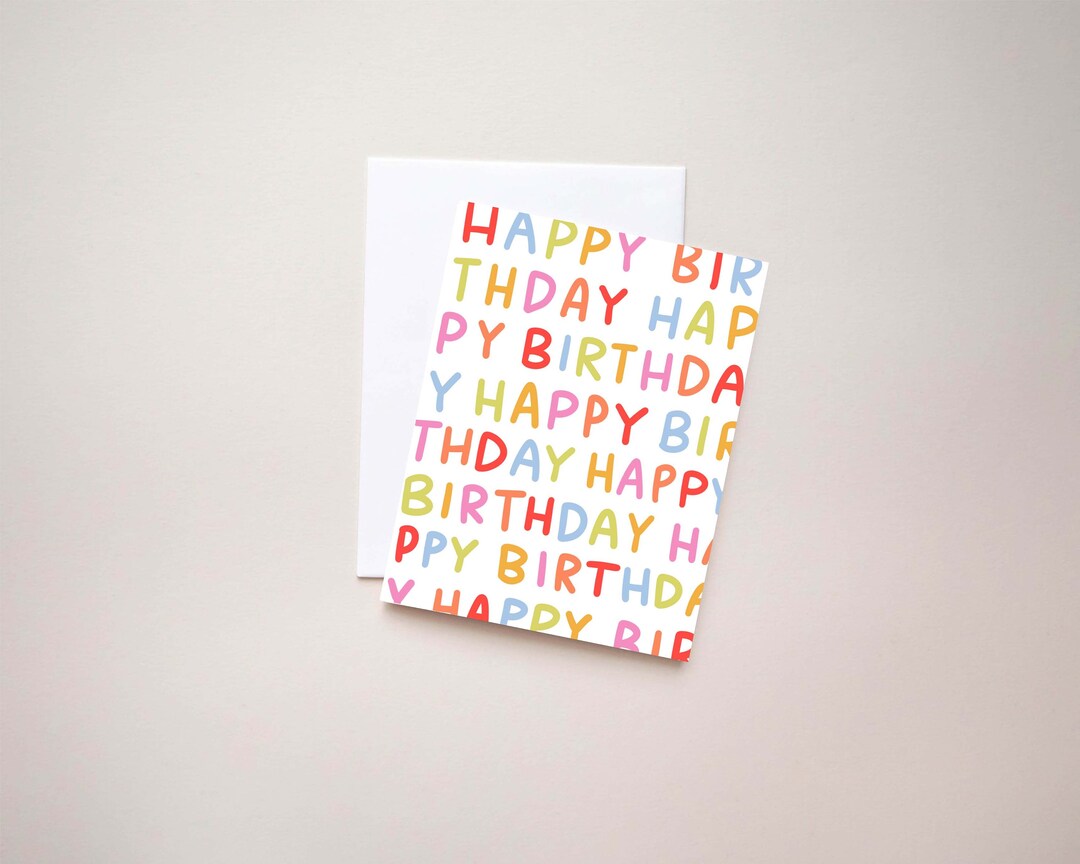 HBD Card | 4.25x5.5 Folded - Etsy