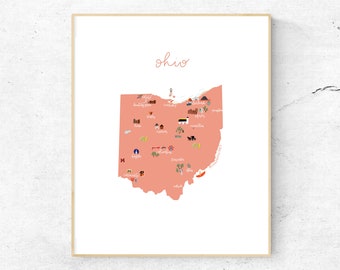 Old Ohio Geology Map 1872 Vintage OH Geological Atlasposter - Etsy