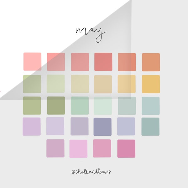 May Color Palette - Etsy