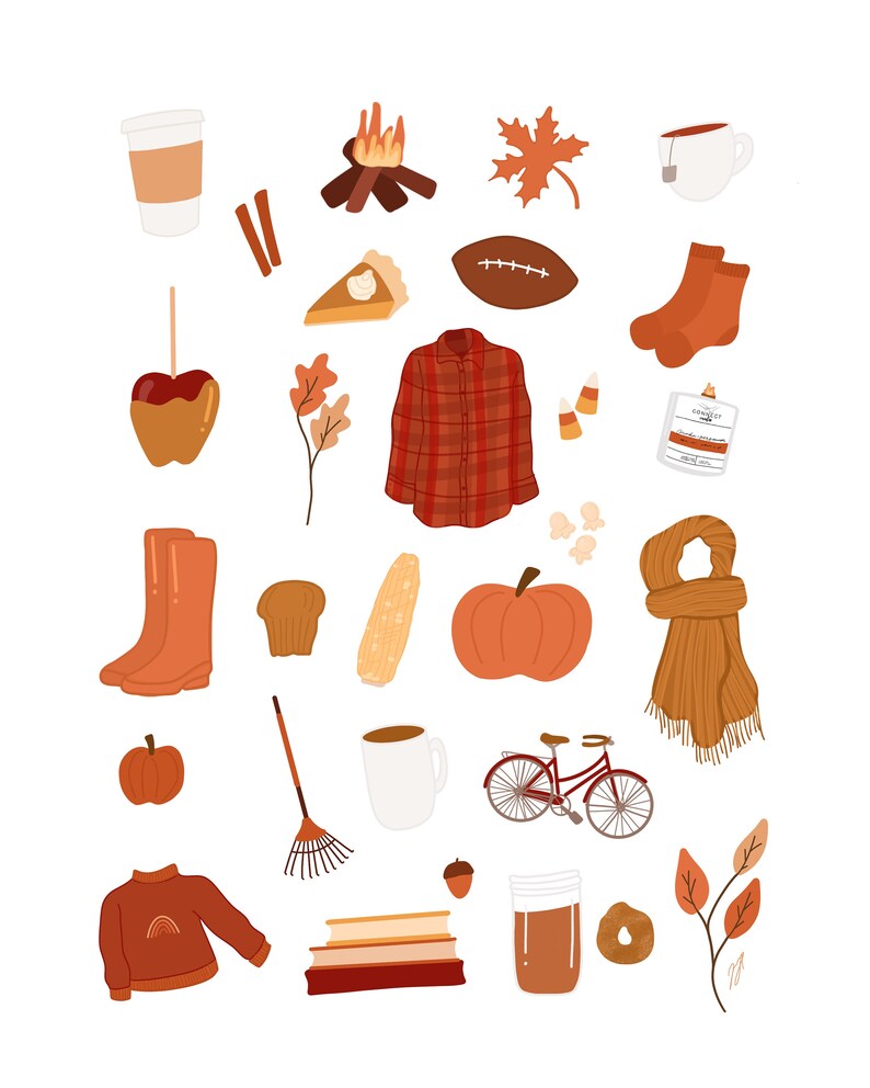 8x10 Fall Favorite Things Print - Etsy