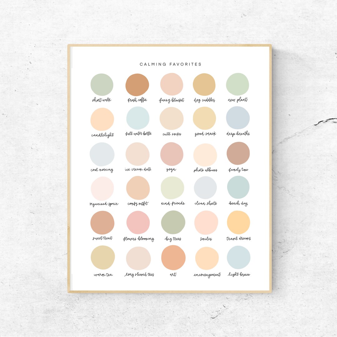 CALMING FAVORITES Color Dots | 8x10 Print Unframed - Etsy