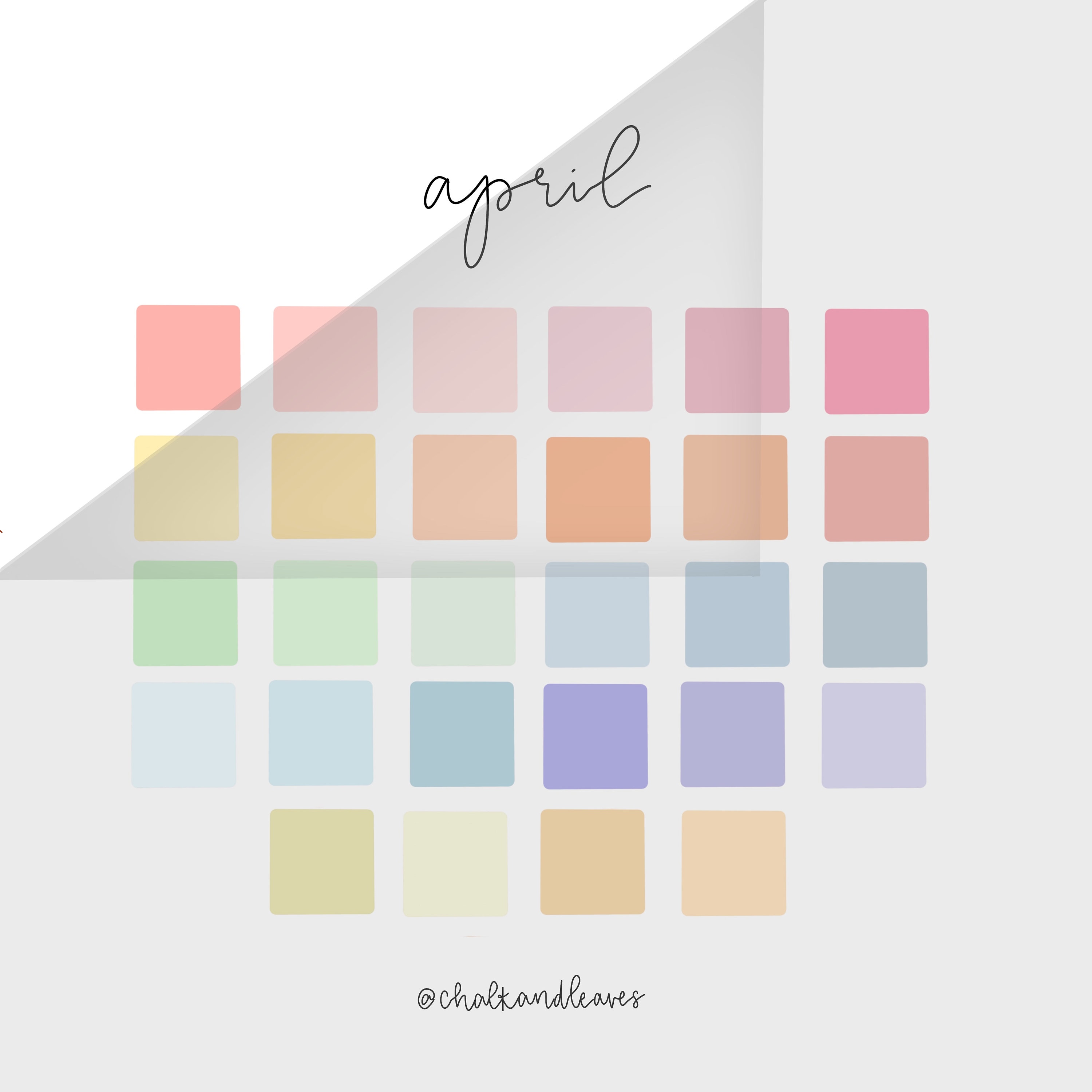 April Procreate Color Palette - Etsy
