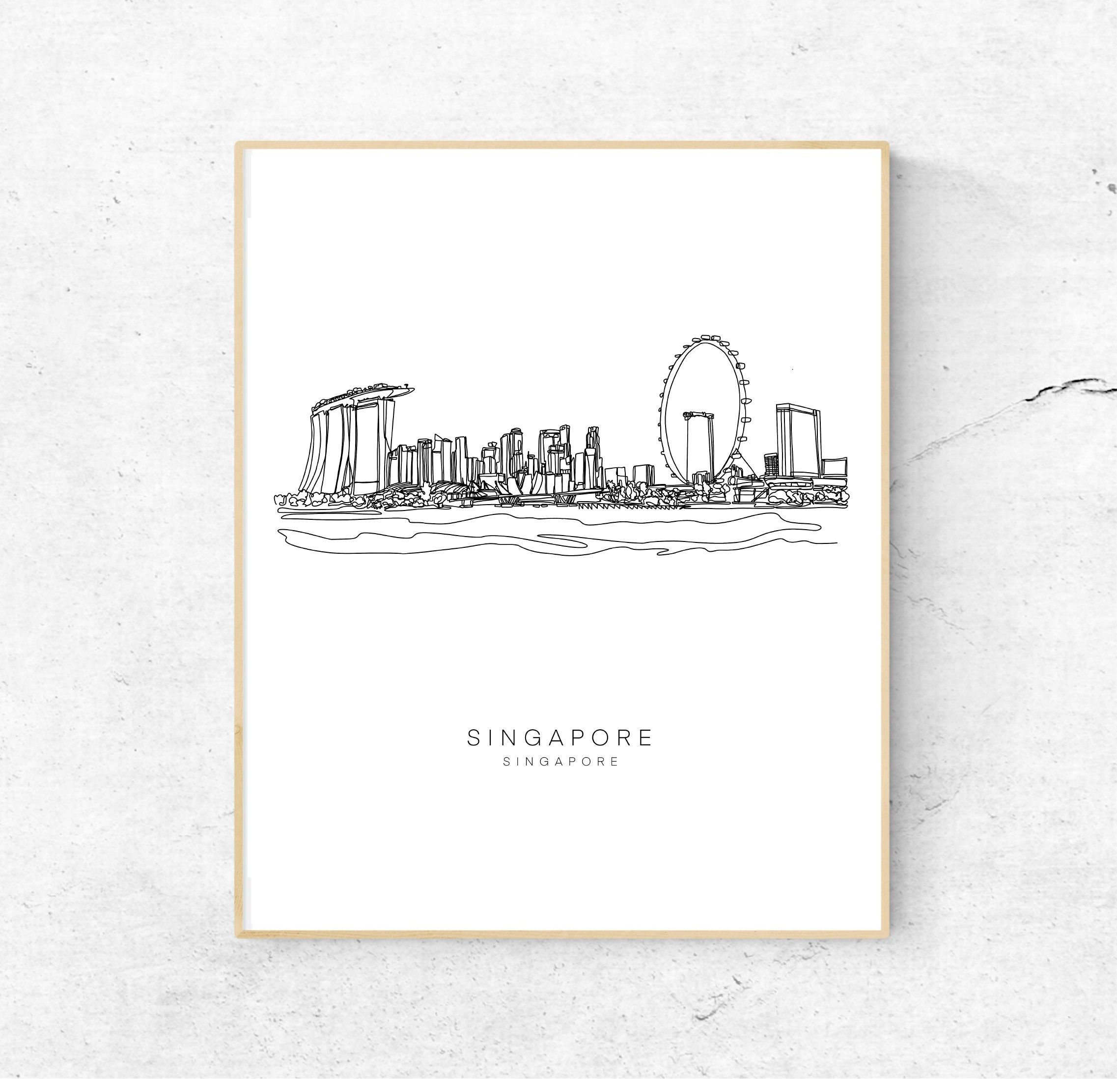 Singapore Skyline Sketch