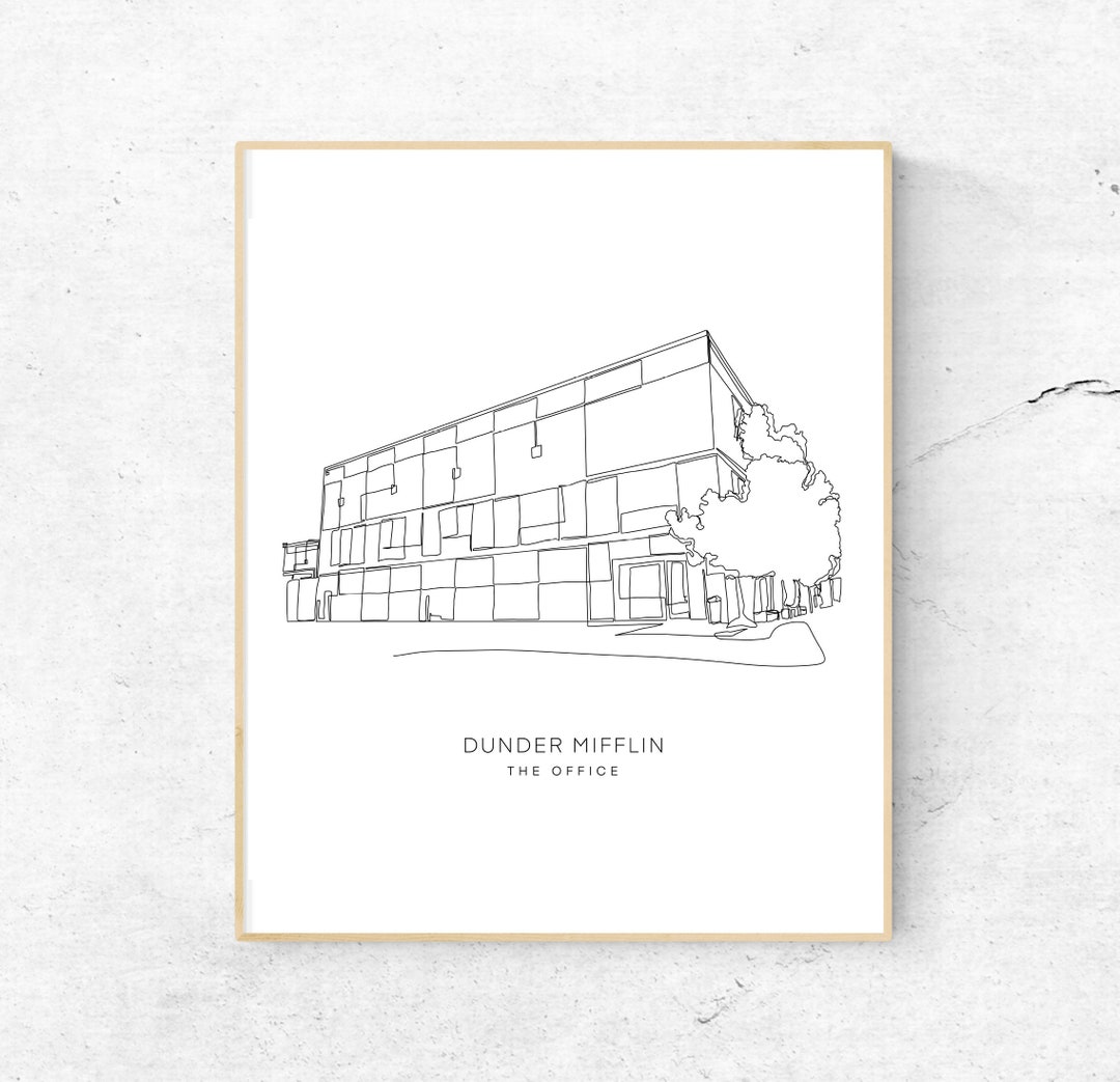 The Office Art | Dunder Mifflin Art | Dunder Mifflin Building | 8x10 ...