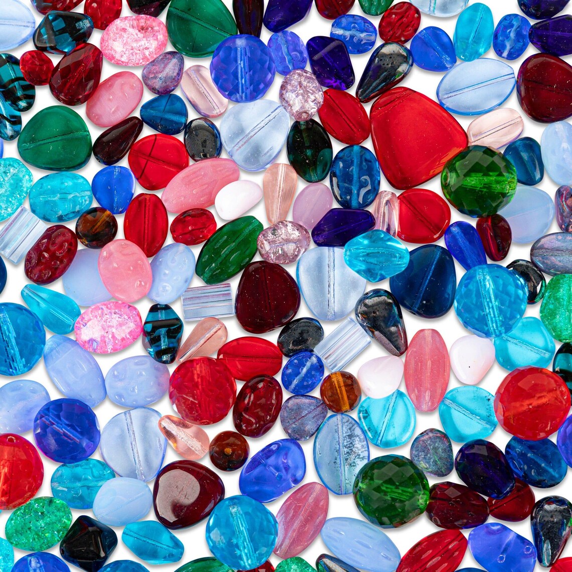 LARGE SIZE BEADS • 12-22mm Mix • Assorted Glass Beads • Czech Republic ...
