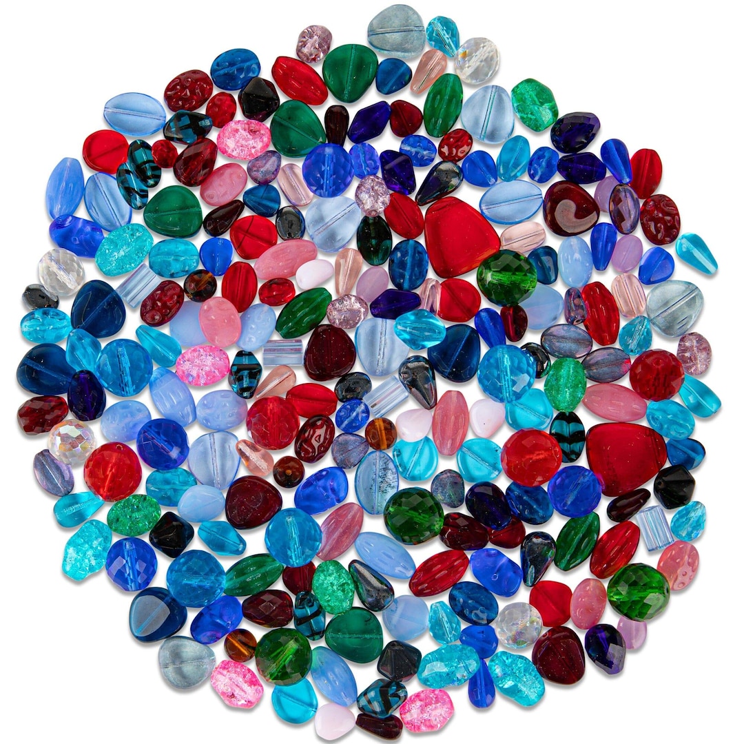 LARGE SIZE BEADS • 12-22mm Mix • Assorted Glass Beads • Czech Republic ...