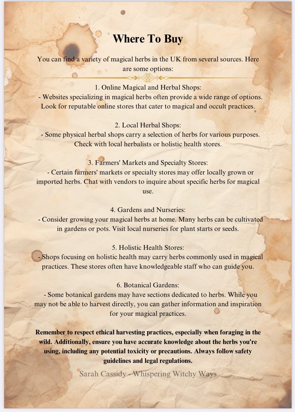 10 Magickal Herbs Guide. Thirteen Pages of Guidance on the Top Ten ...