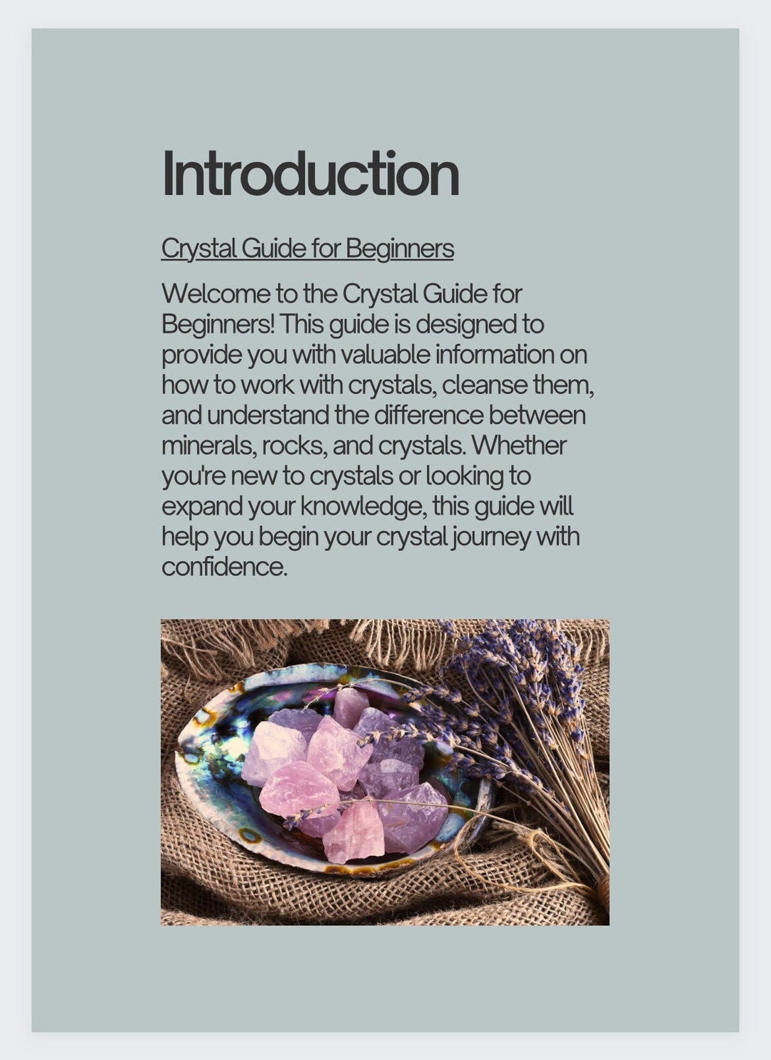 Crystal Guide for Beginners Crystals Healing Basic Crystal Introduction ...