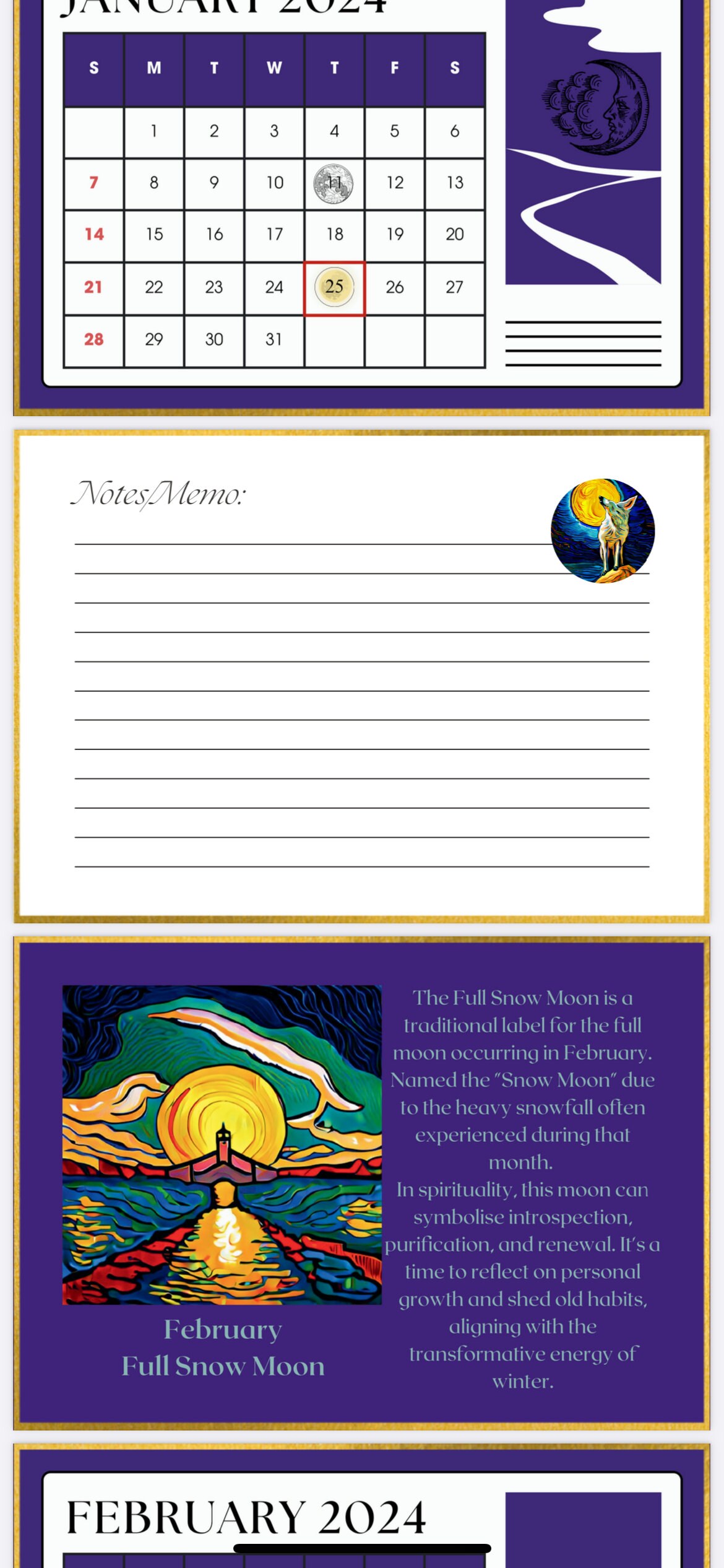 Moonlit Harmony: Pagan Full Moon Calendar & Planner for Peaceful ...