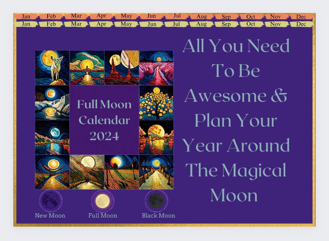 Moonlit Harmony: Pagan Full Moon Calendar & Planner for - Etsy UK