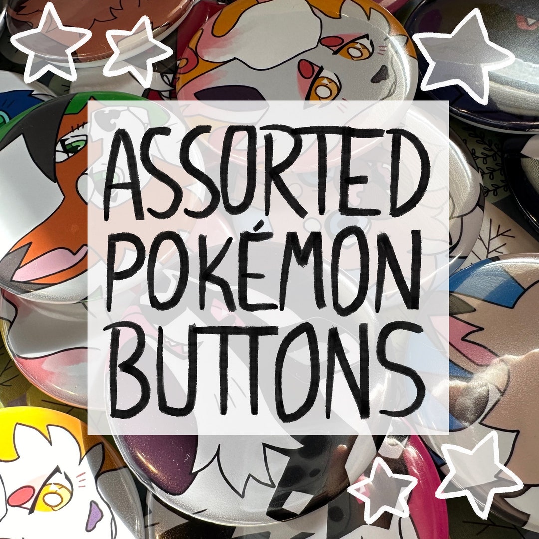 Assorted Pokemon Buttons - Etsy