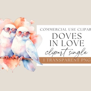 White Dove Clipart, Love Birds, Valentines Day Clip Art, Doves Wearing ...