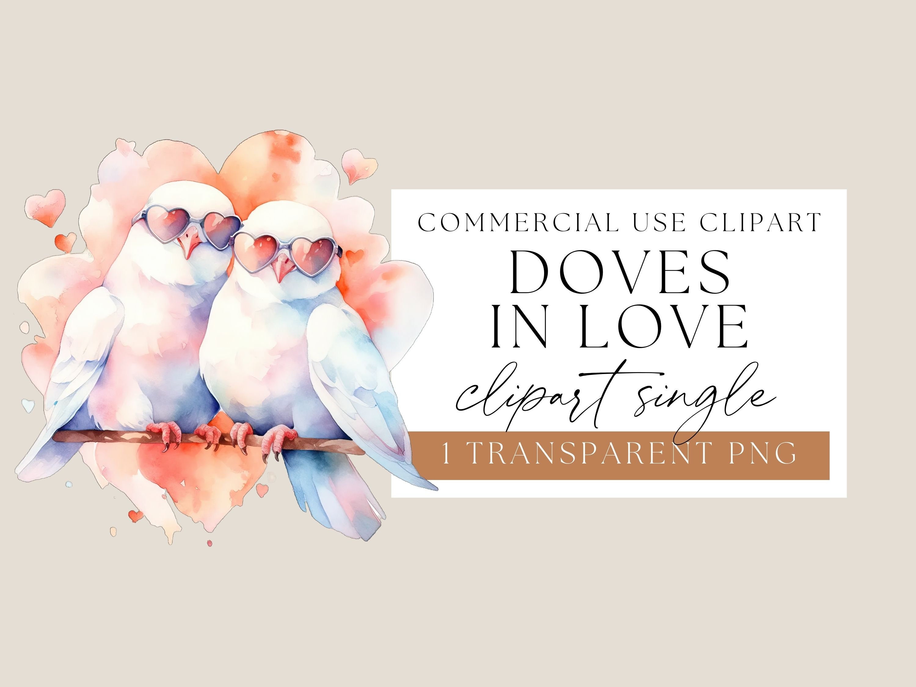 White Dove Clipart, Love Birds, Valentines Day Clip Art, Doves Wearing ...