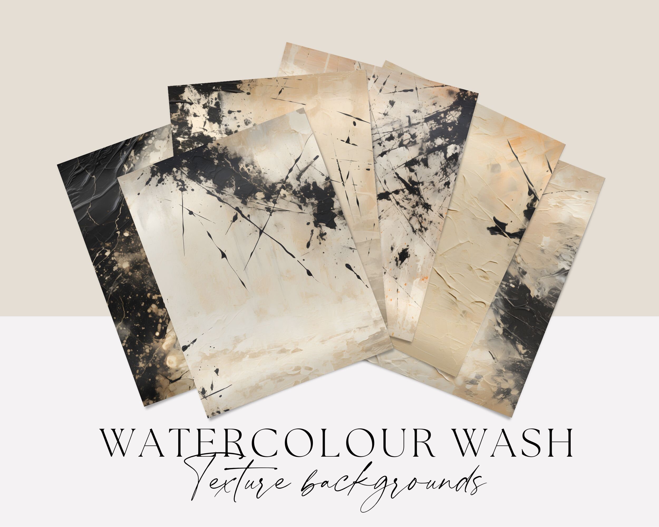 Beige Black Acrylic Background Textures Neutral Painted - Etsy