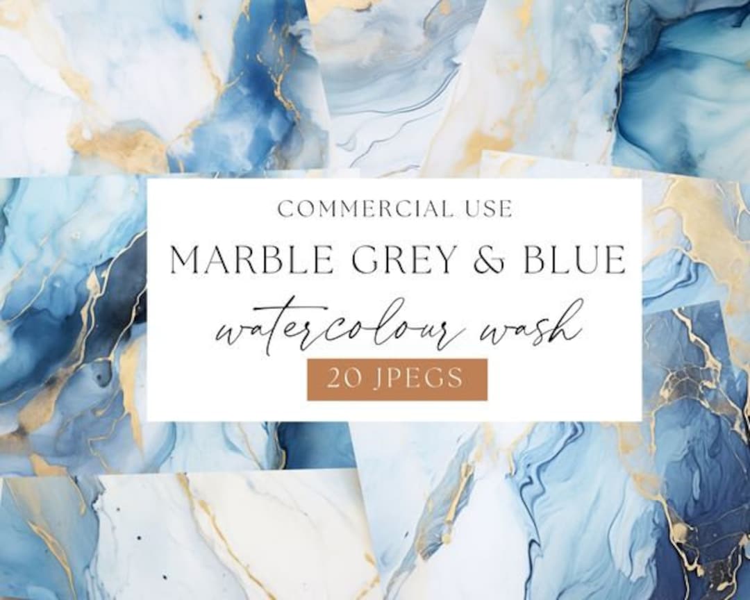 Blue Grey Marble Textures, Marble Digital Paper, Liquid Marble Seamless ...