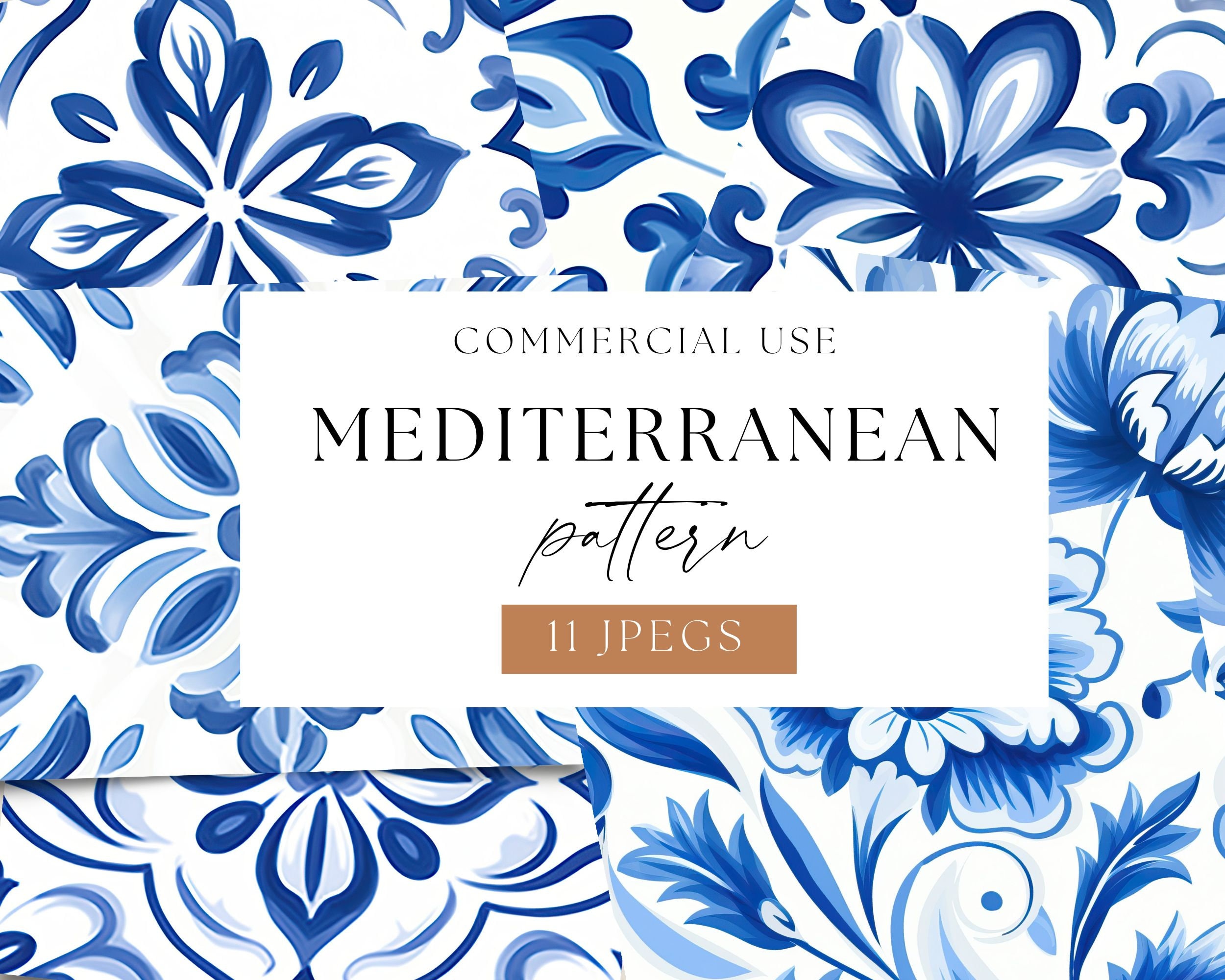 Mediterranean Pattern, Blue Patterns, Stylized Floral Patterns ...