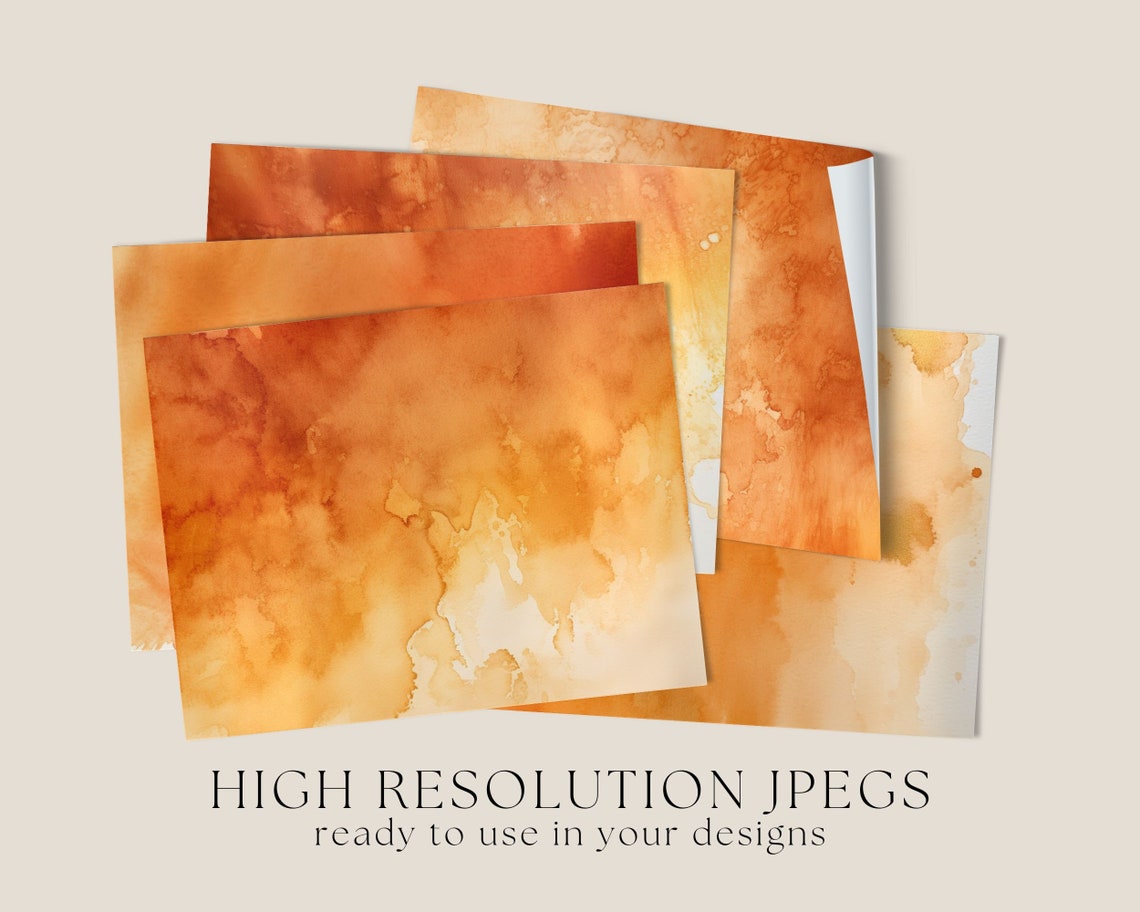 Burnt Orange Watercolor Wash Background Texture, Orange Watercolour ...
