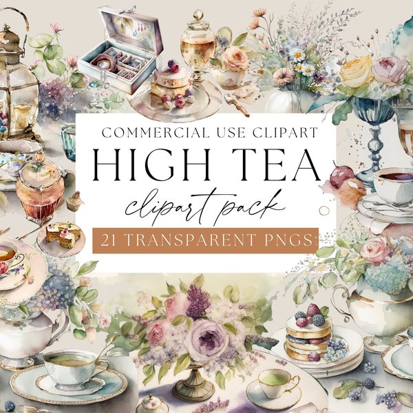 High Tea Clip Art - Etsy
